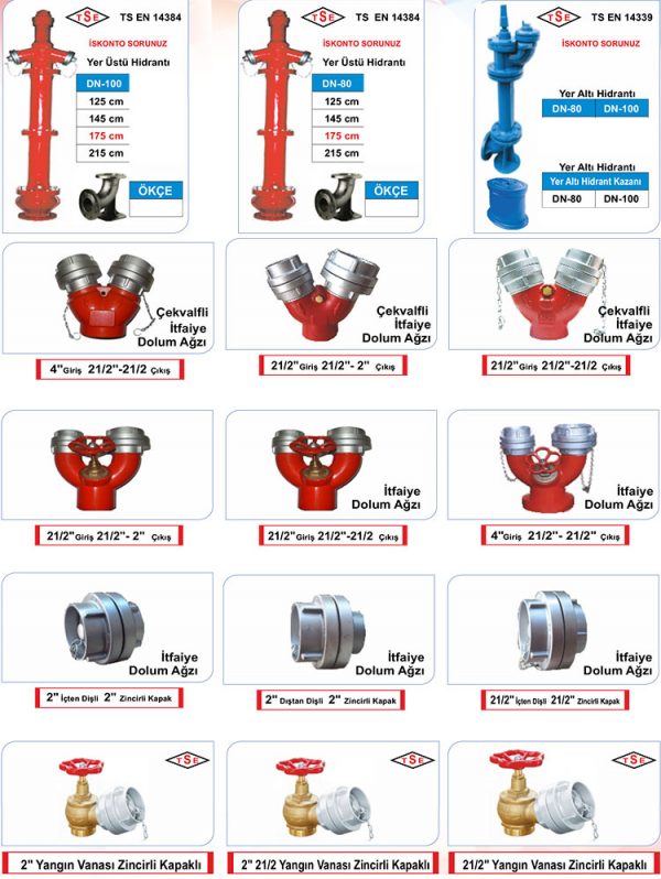 İTFAİYE BAĞLANTI EKİPMANLARI – Başkent Yangın